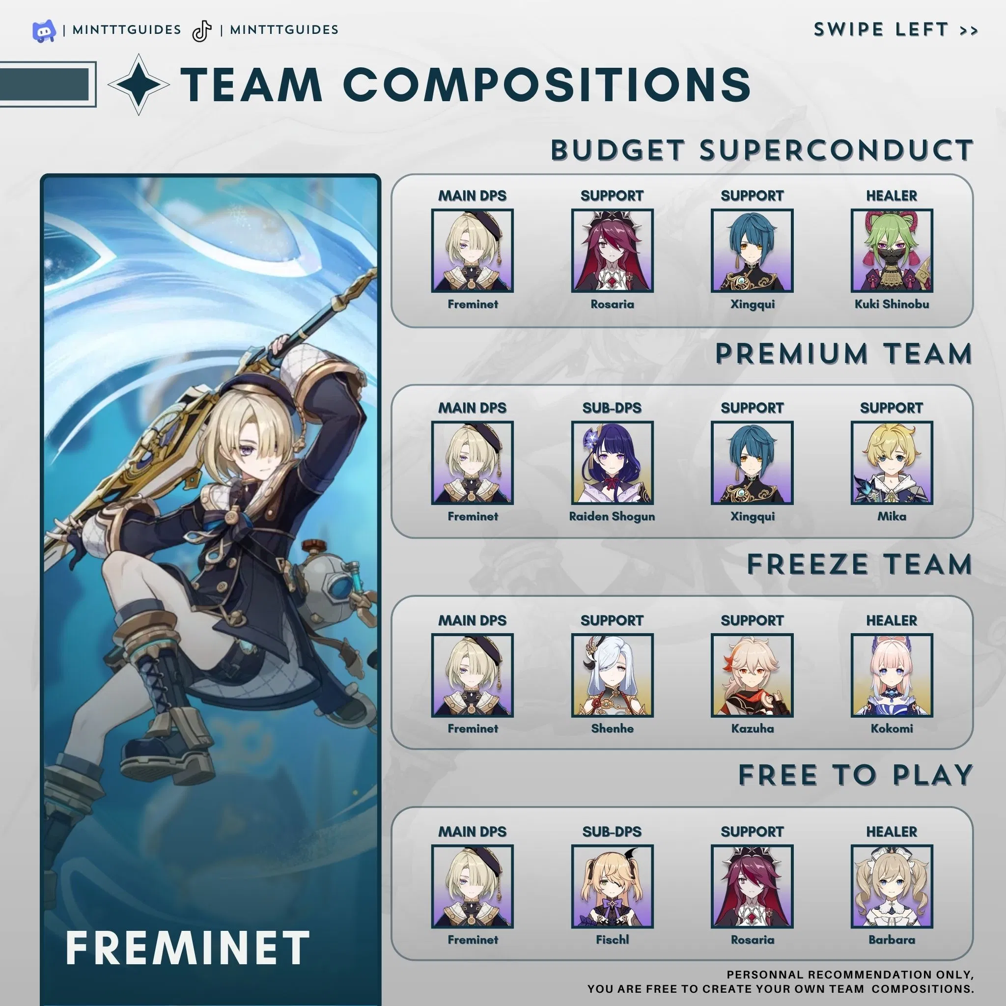 FREMINET - BUILD GUIDE (V4.0) | GENSHIN IMPACT Genshin Impact | HoYoLAB