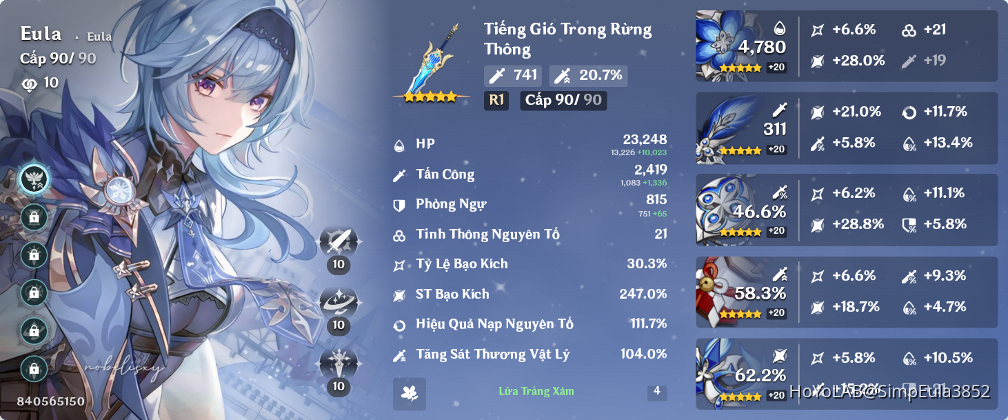 Simp Eula cũng đã 2 năm nhưng chỉ đủ nt để mang c1 vs trấn về cho vợ Genshin Impact | HoYoLAB