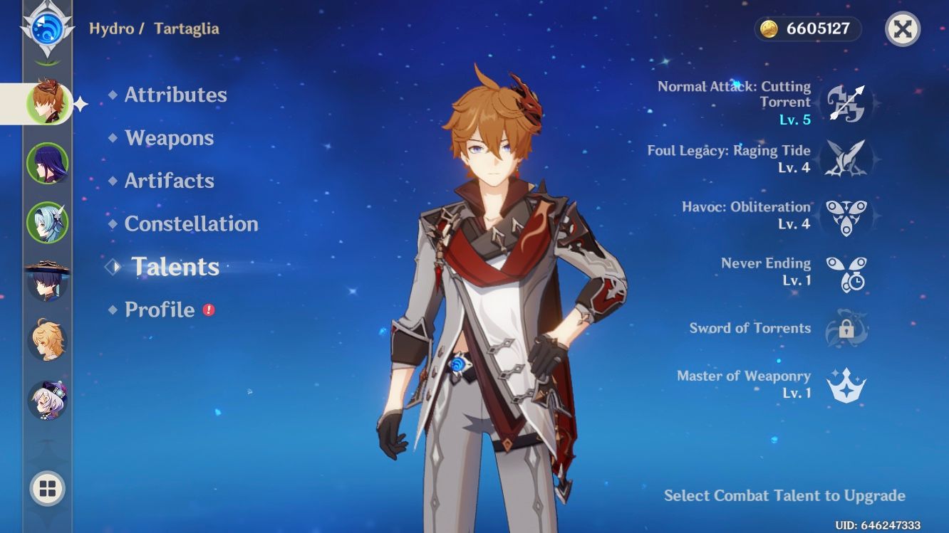 Why does childe have and extra level on his normal attack if I didn’t ...