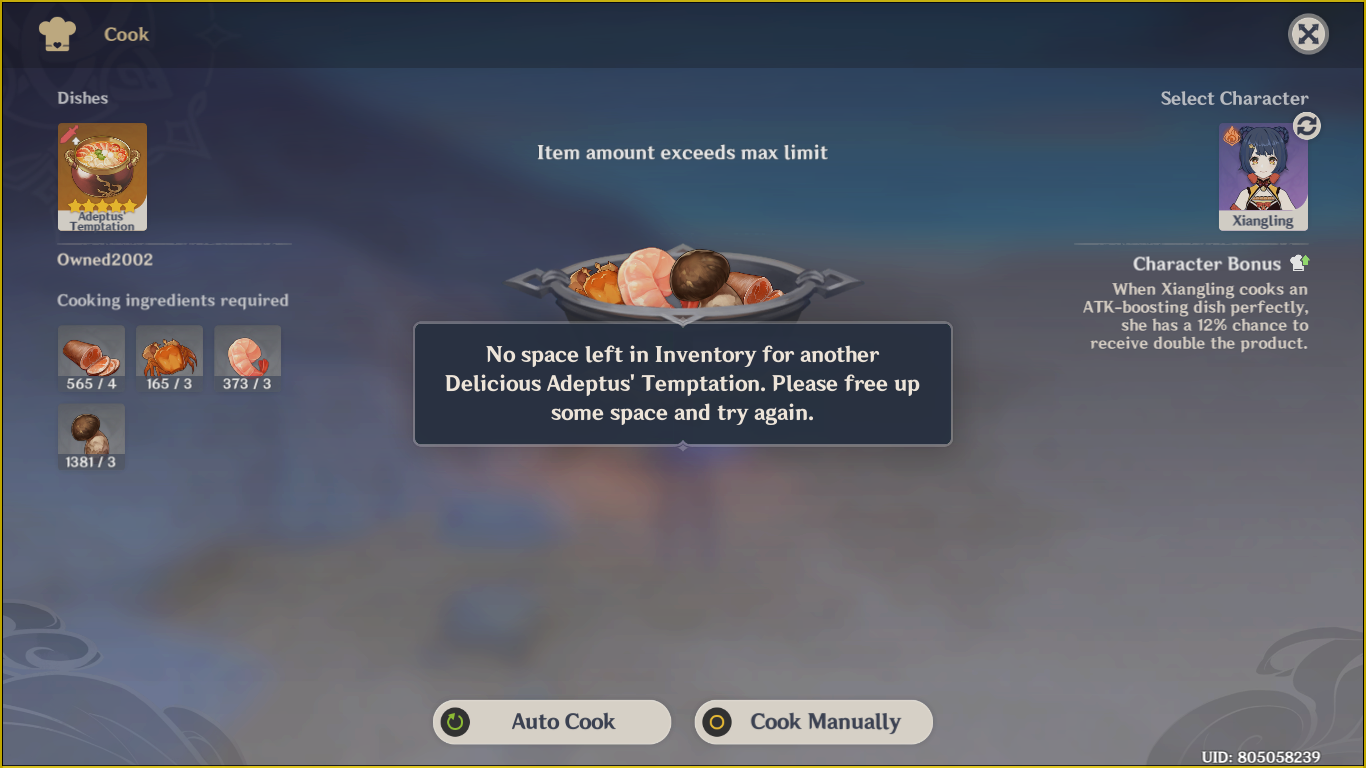 Cooking My 2000 Adeptus Temptation Genshin Impact | HoYoLAB