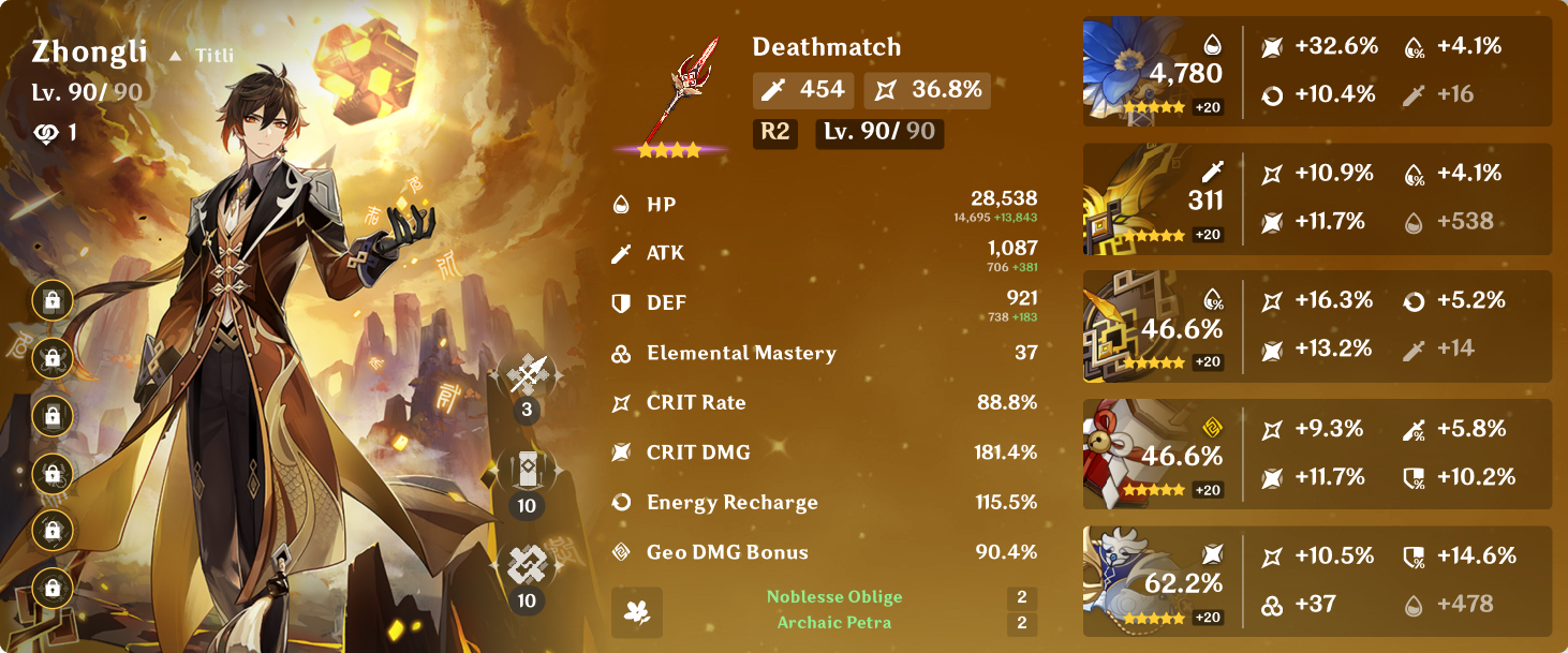 Zhongli Build 😎 Genshin Impact | HoYoLAB