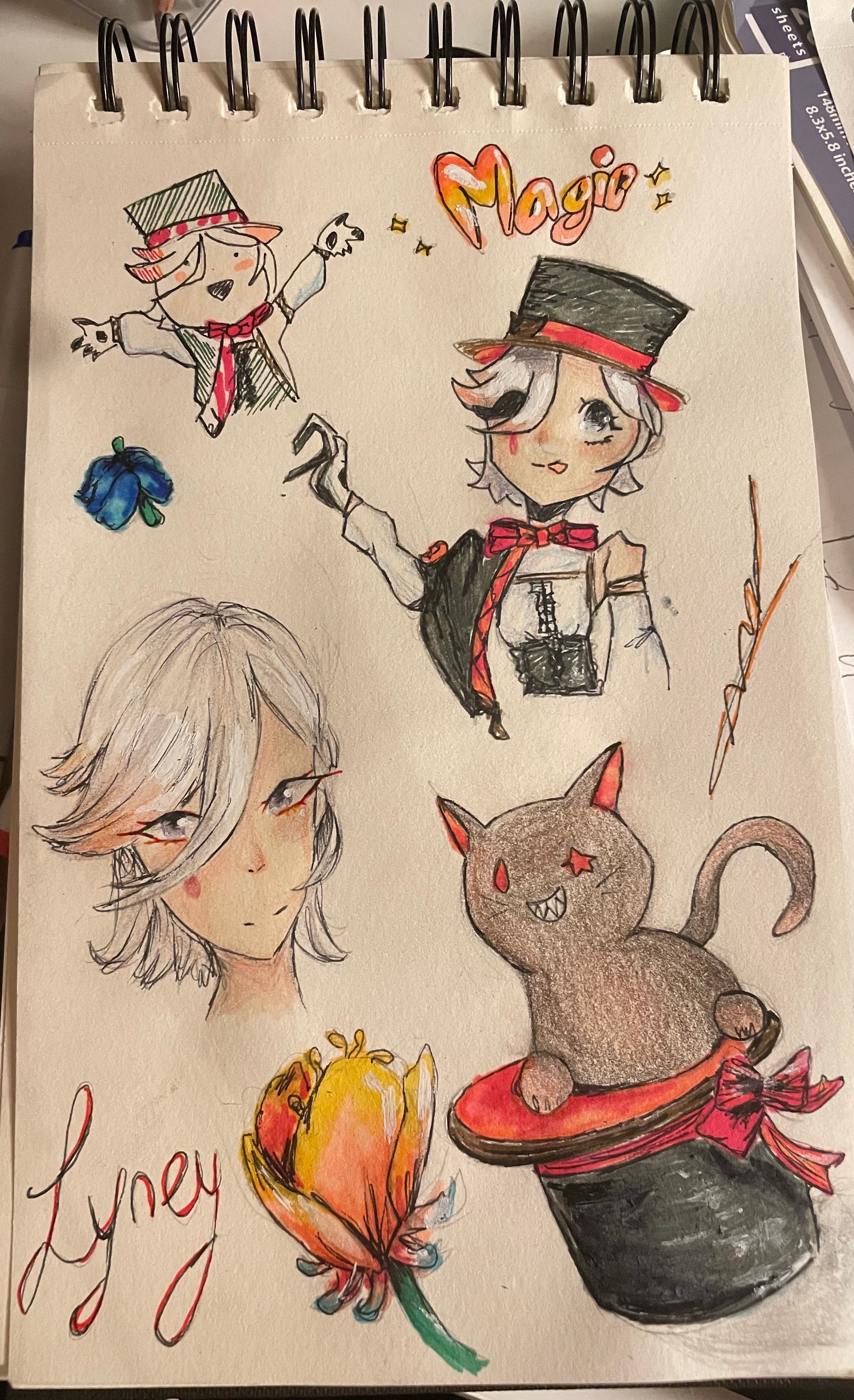 Lyney character style sheet Genshin Impact | HoYoLAB