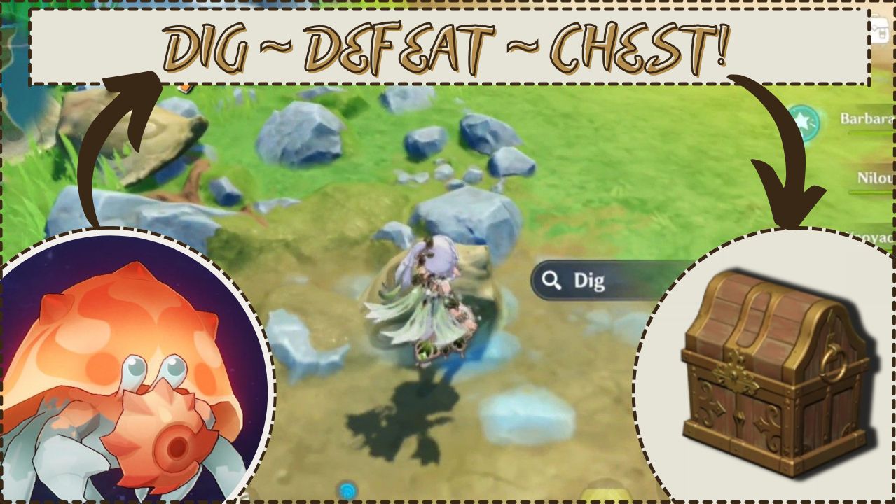 {Hidden Precious Chest} ~ Dig, Defeat & Chest! ~ Fontaine Genshin ...
