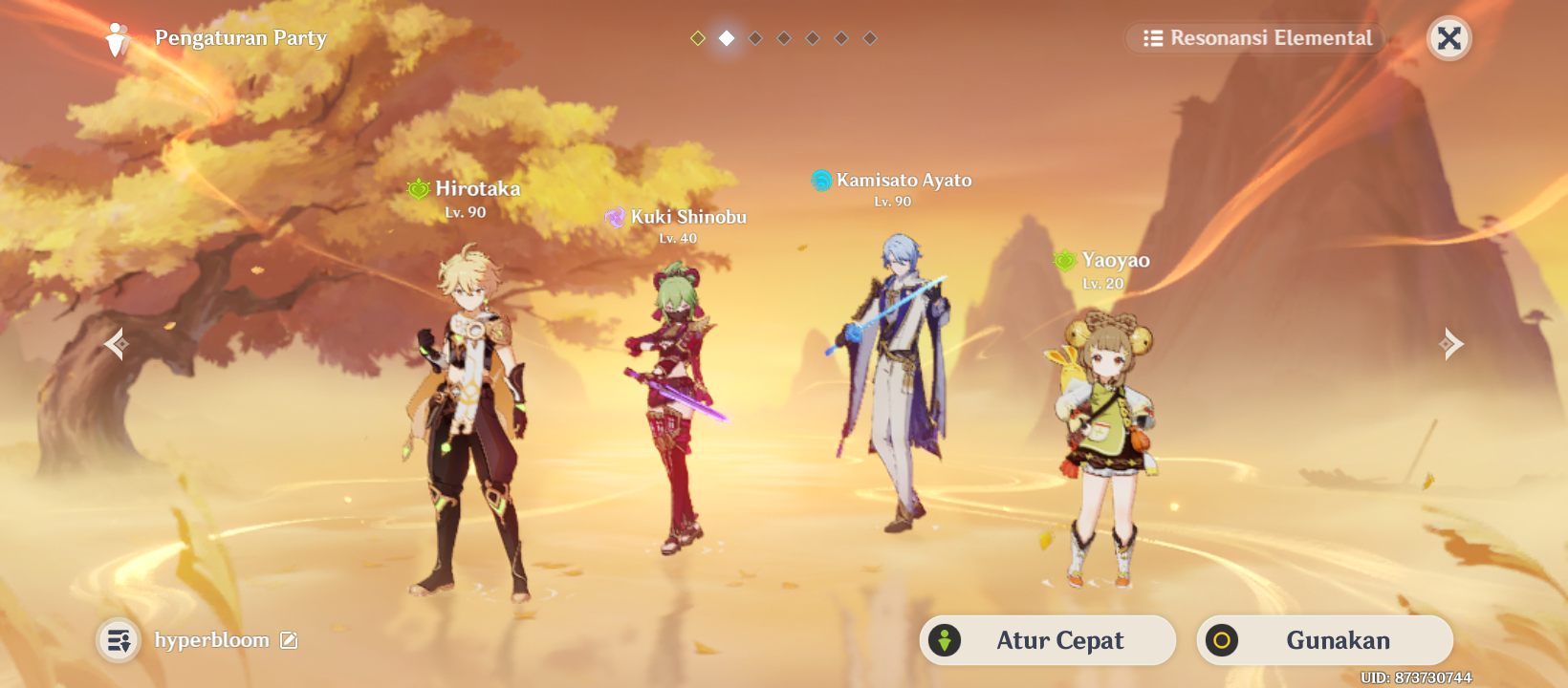 Saran nya bang/kak, aku mau build party hyperbloom f2p Genshin Impact ...