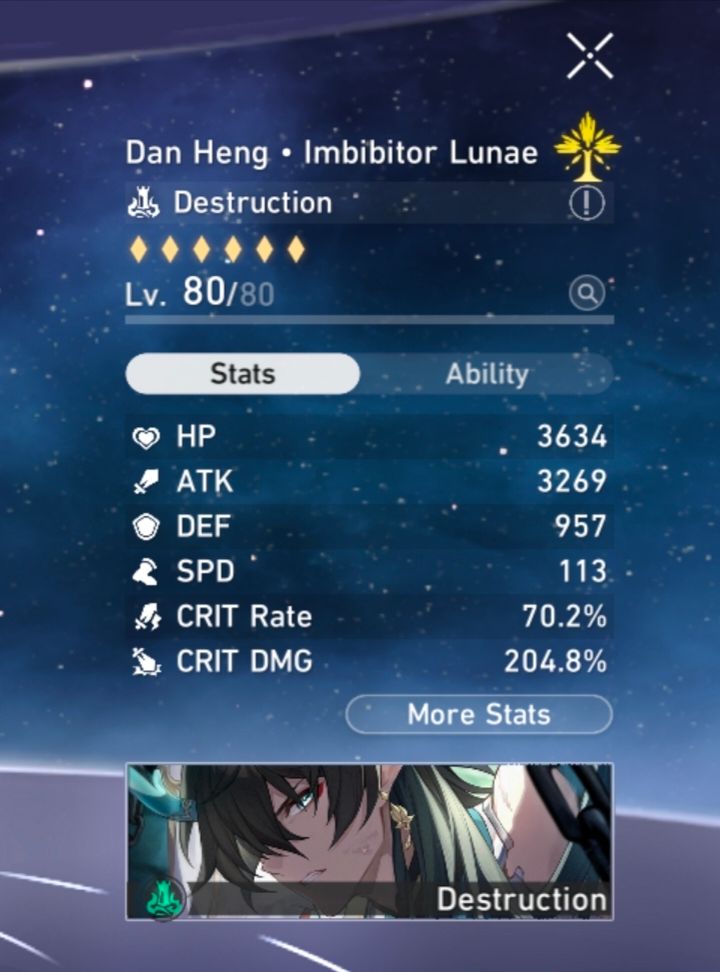 Should i lower my crit dmg and add a bit crit rate to balance my stat? Honkai: Star Rail | HoYoLAB