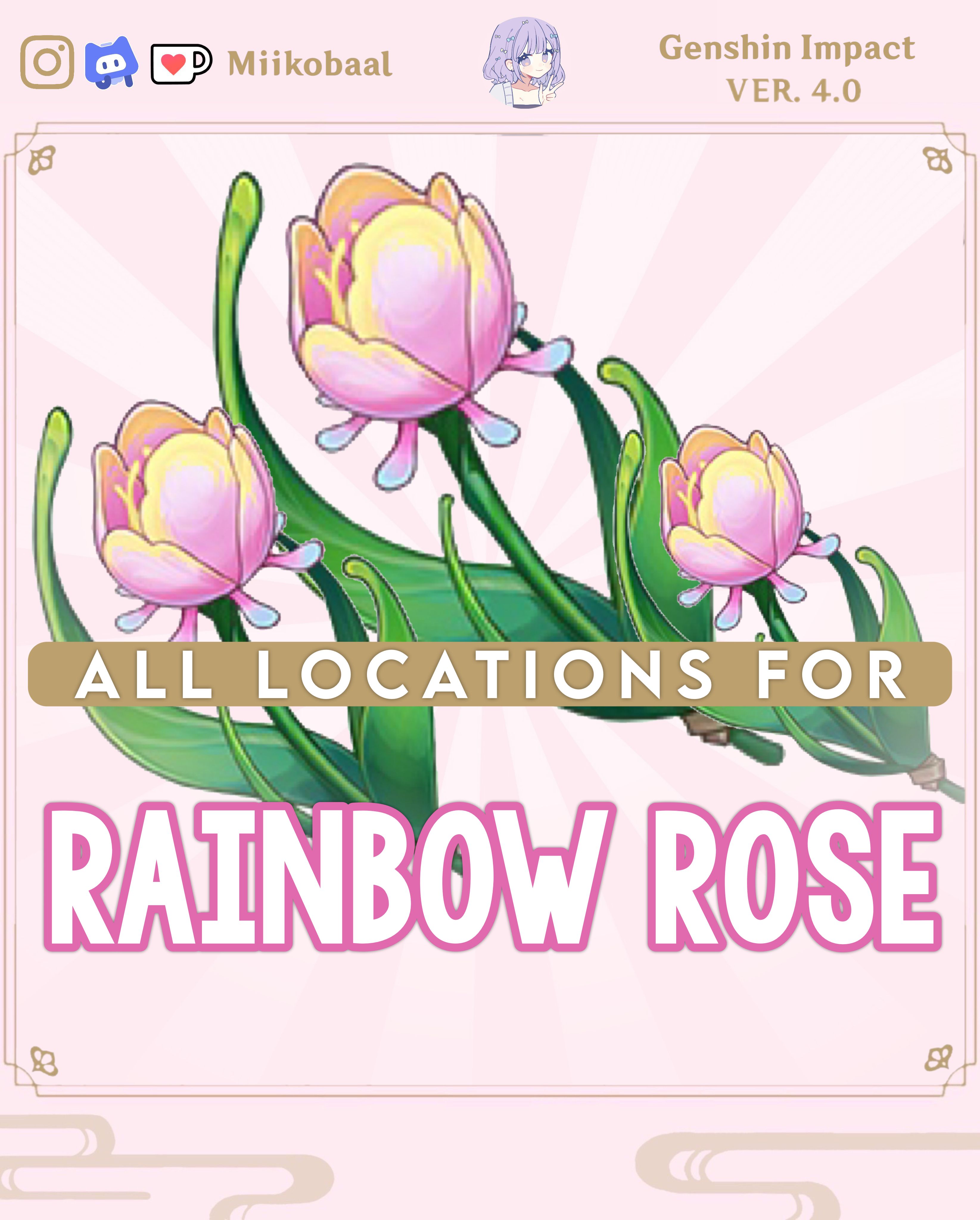 [4.0] Rainbow Rose Locations Genshin Impact | HoYoLAB