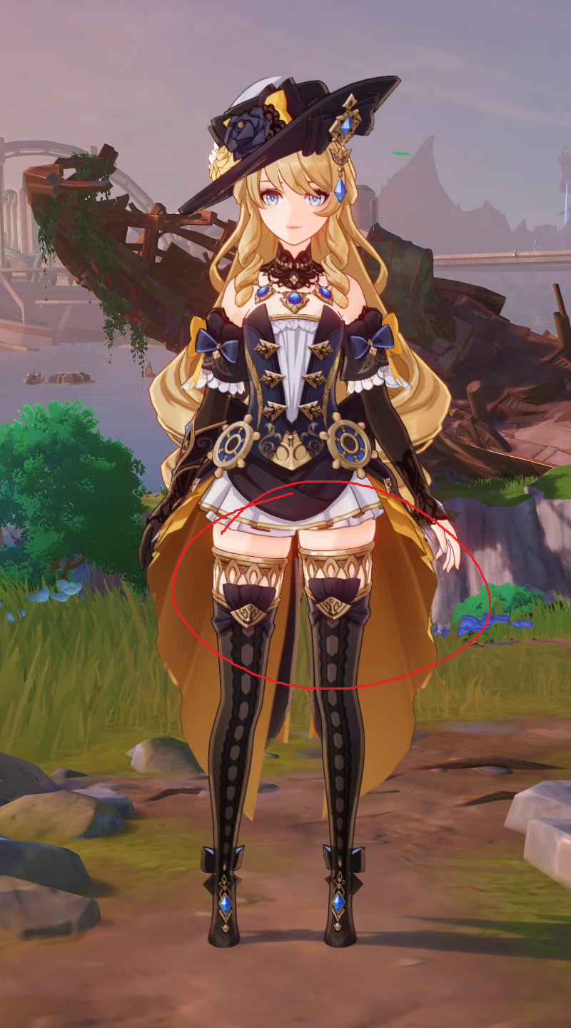 Unpopular Opinion: I don't like the golden upper part of Navia's boots ...