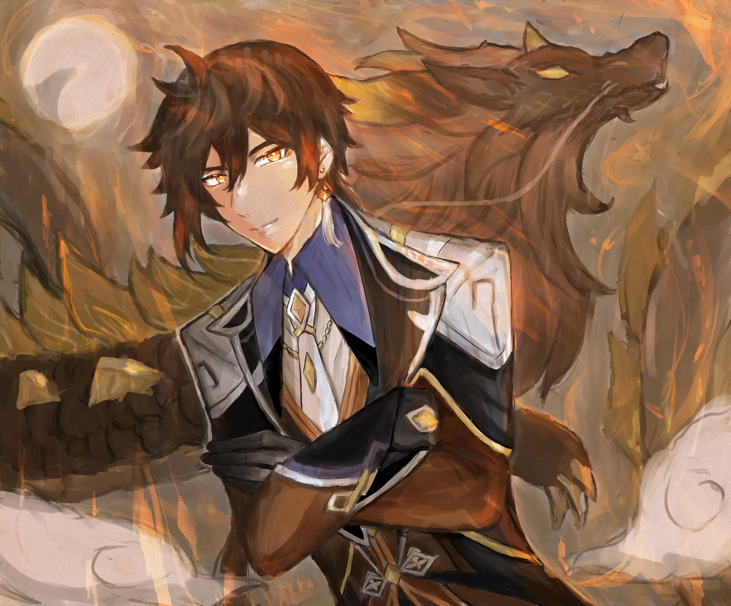 鍾離ファンアート Genshin Impact Hoyolab