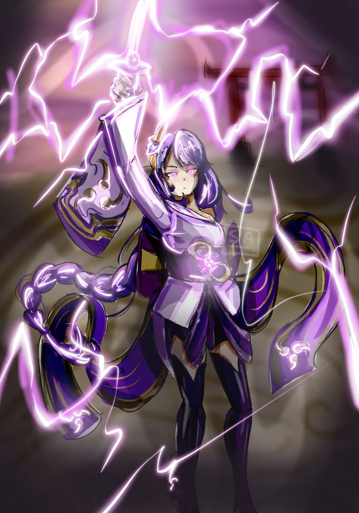 Inuzuma Shines Eternal- Raiden Shogun fan art Genshin Impact | HoYoLAB