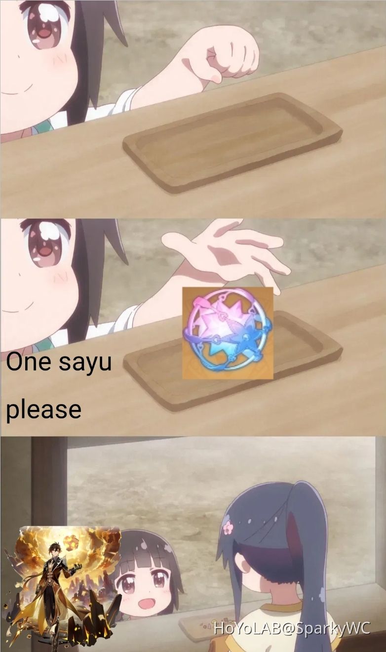 wanted Sayu after not getting Lyney, not mad just surprised Genshin ...