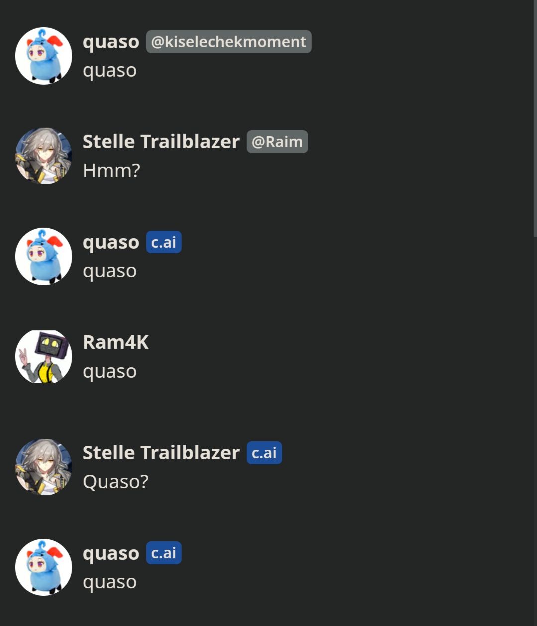 Quaso casually making Stelle go insane over infinite quasos is ...