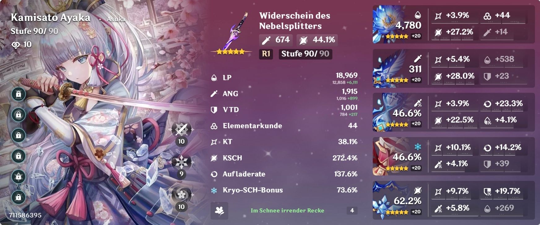 My Ayaka build so far ️ ️ Genshin Impact | HoYoLAB