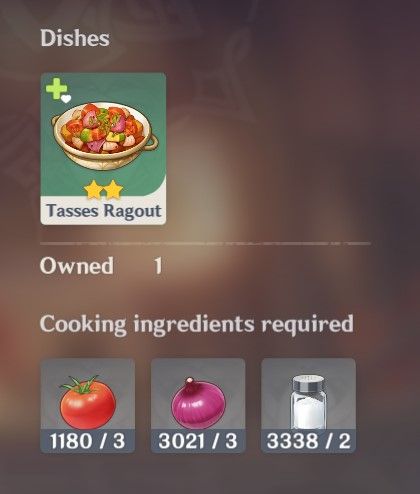Finally...the dang onions and tomatoes are used in a dish! Genshin ...