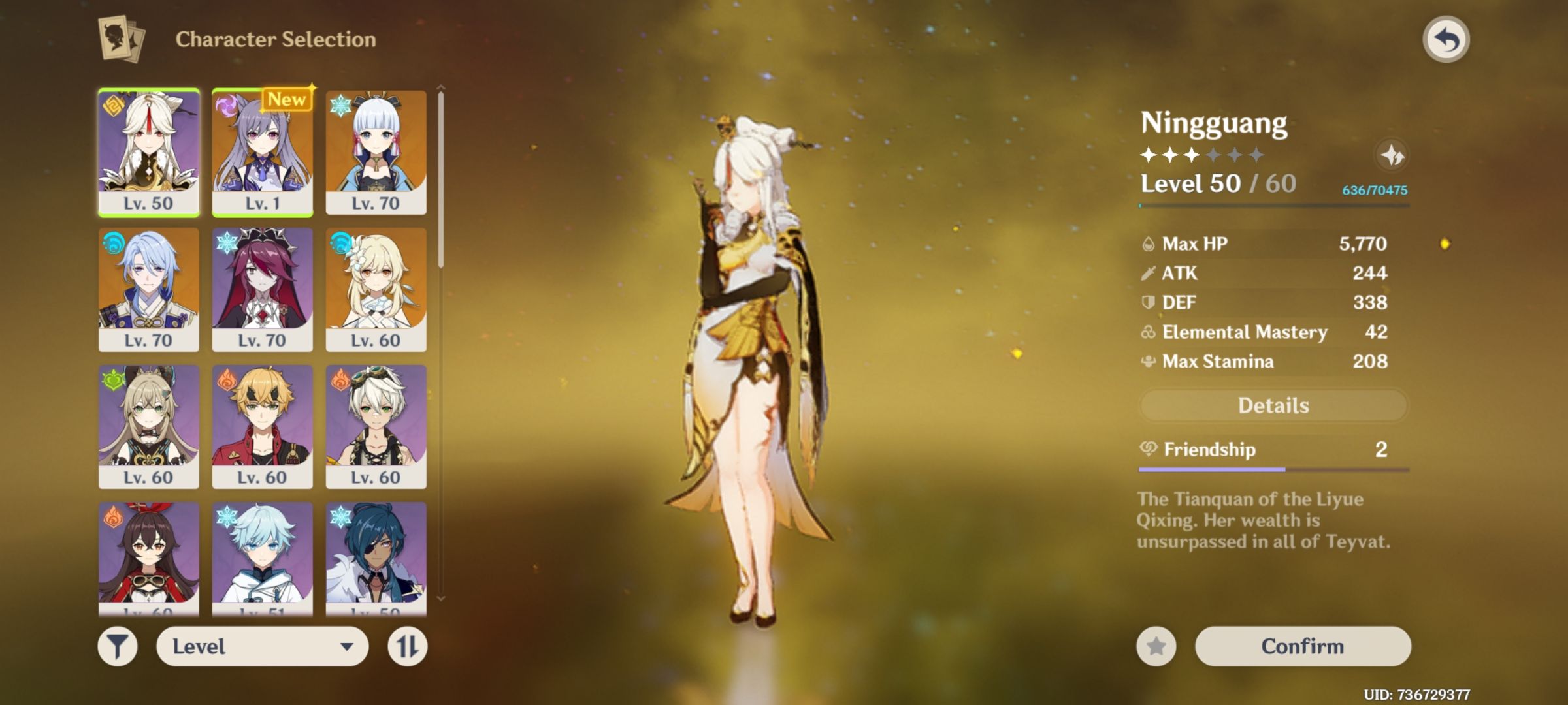 I really long time ago want to get zhongli on my little acc and I got keqing 78 pity why I can't ...