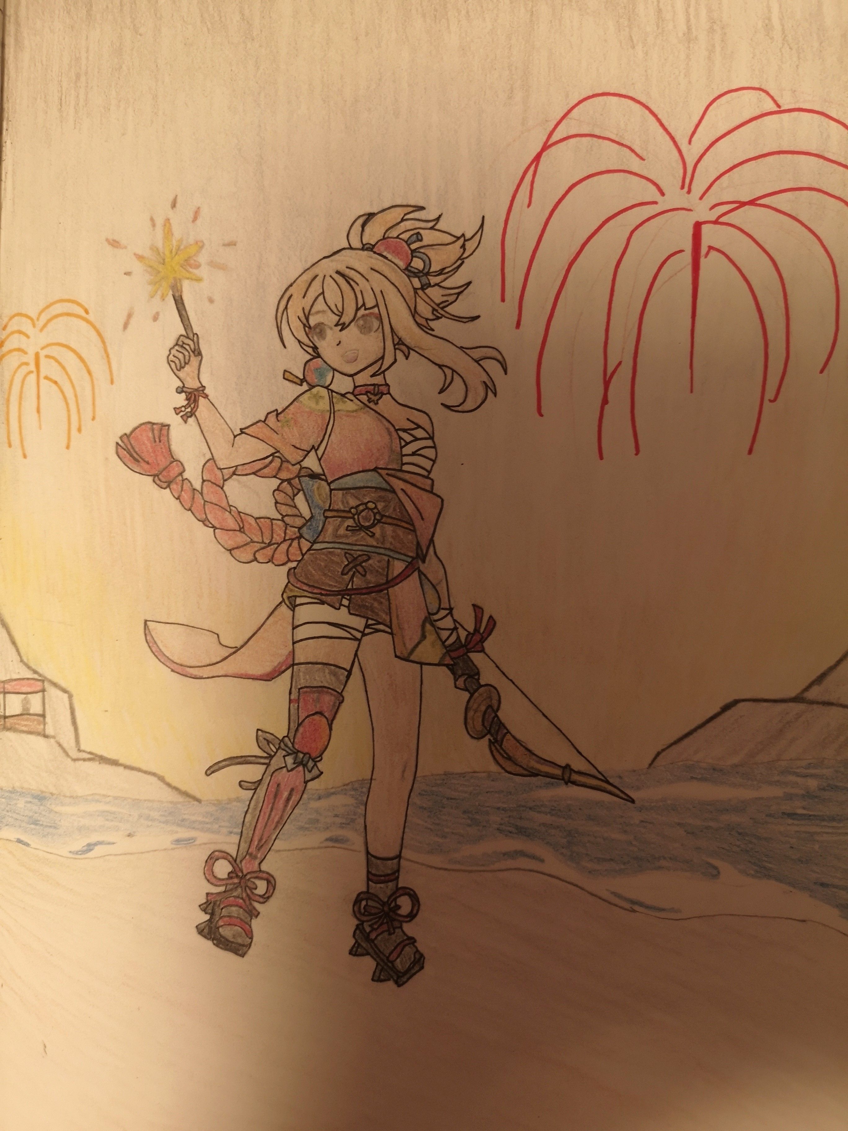 Yoimiya drawing Genshin Impact | HoYoLAB