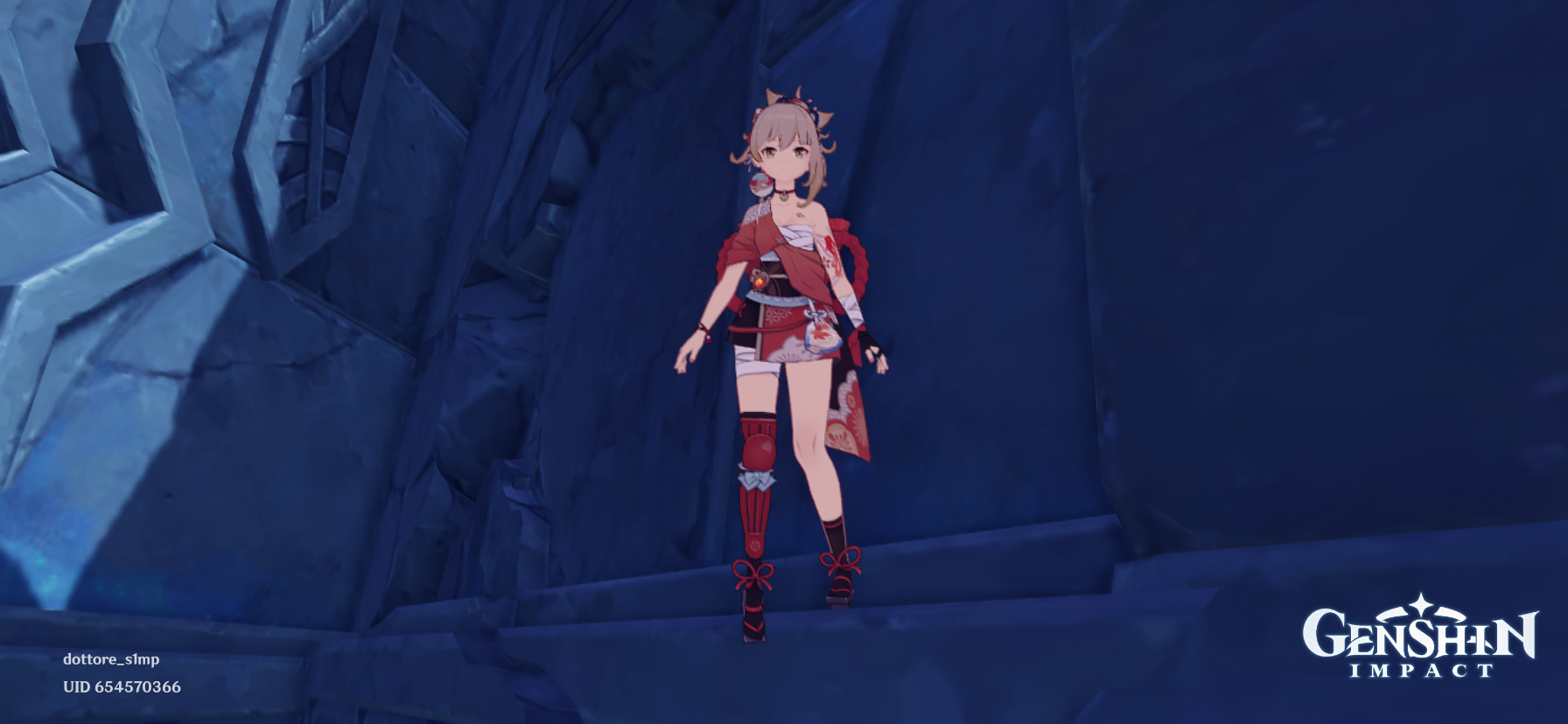 yoimiyas color scheme looks so pretty in wherever this is Genshin ...