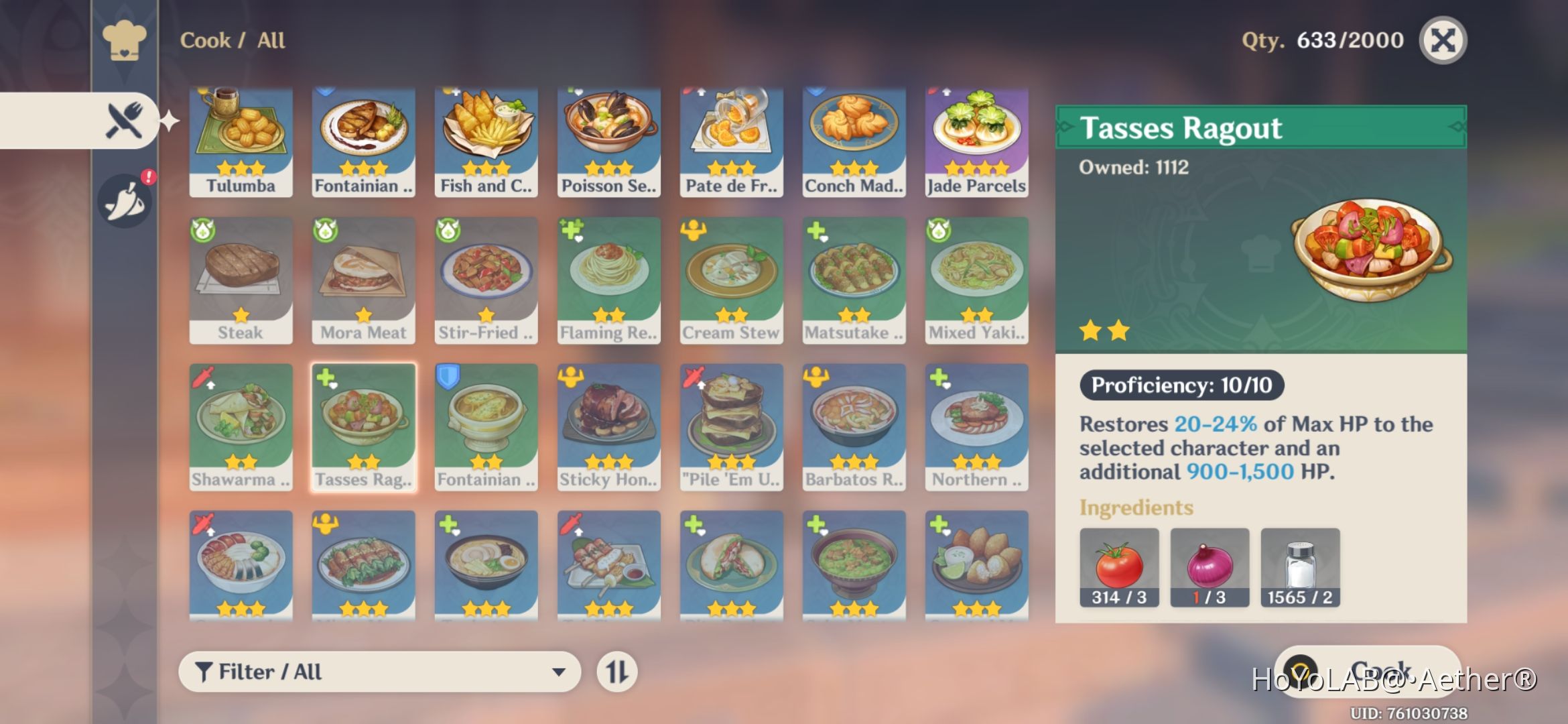 Tasses Ragout , a food that doesn't require farming! Genshin Impact ...