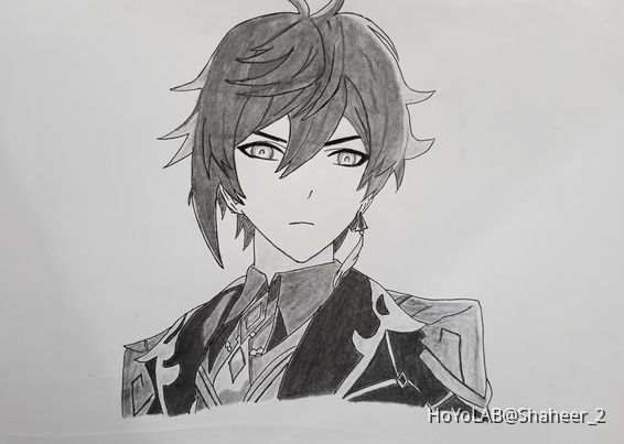 Zhongli sketch Genshin Impact | HoYoLAB