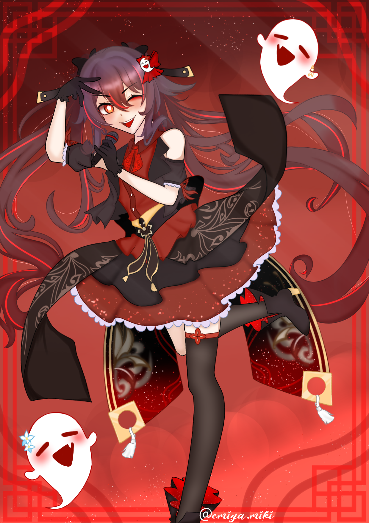 Hu tao as an idol (⁠｡⁠•̀⁠ᴗ⁠-⁠)⁠ Genshin Impact | HoYoLAB