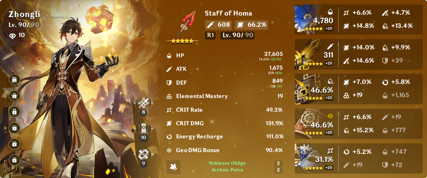 rate my zongli build Genshin Impact | HoYoLAB