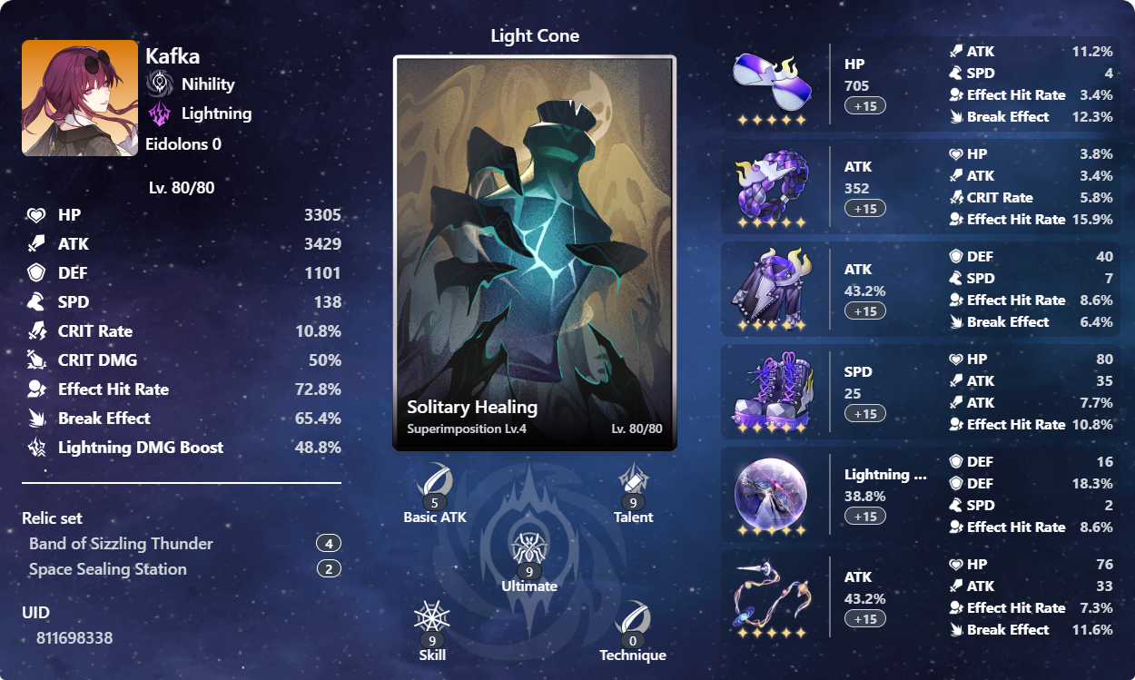 Current Kafka Build Honkai: Star Rail | HoYoLAB