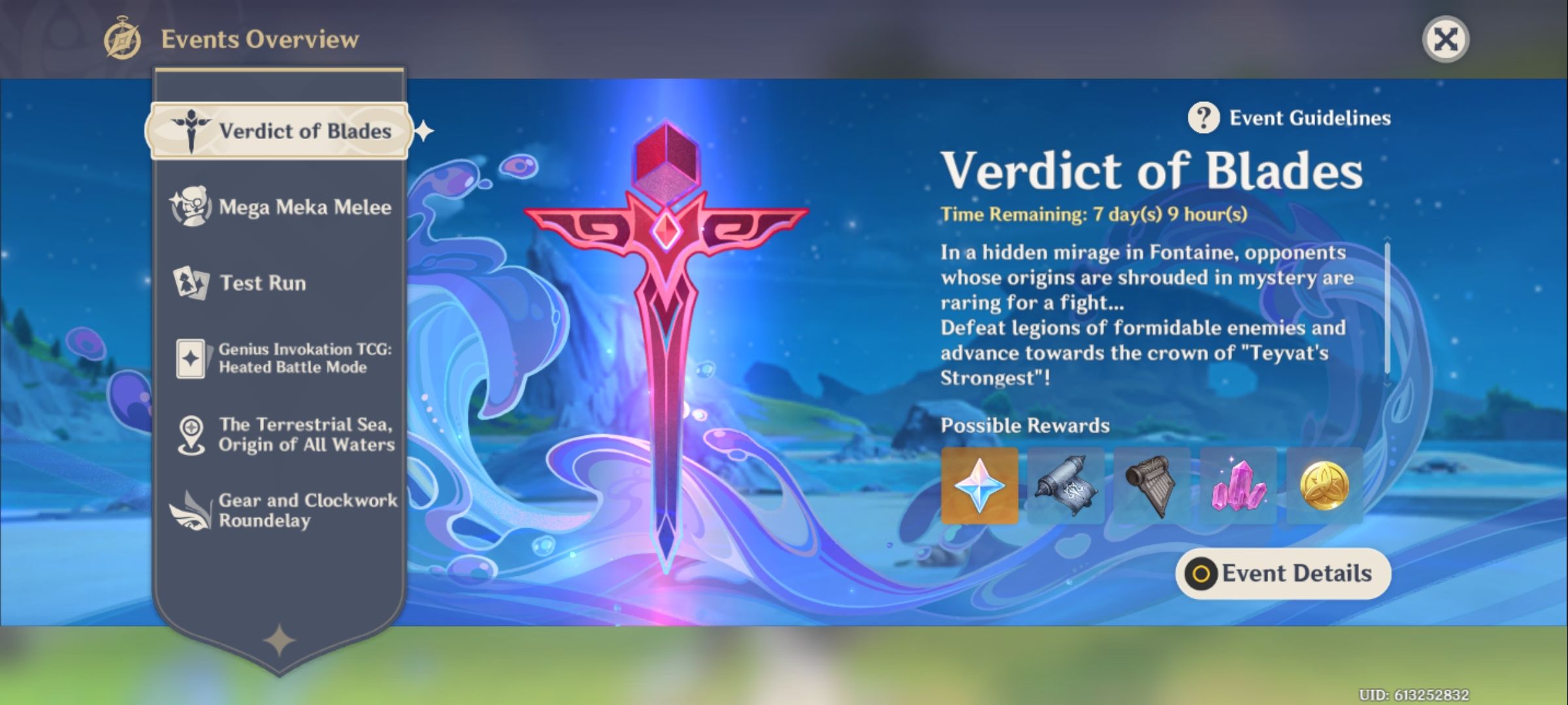 Done with Verdict of Blades Event Genshin Impact | HoYoLAB