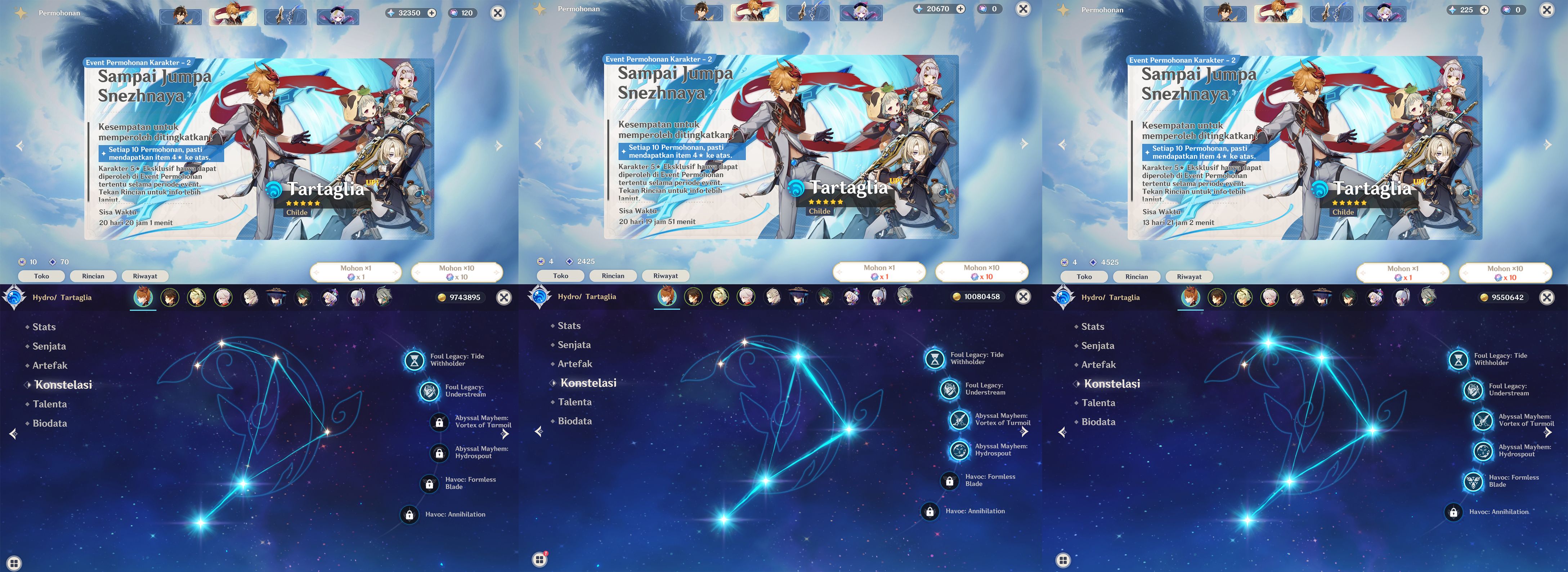 my Childe constellation history Genshin Impact | HoYoLAB