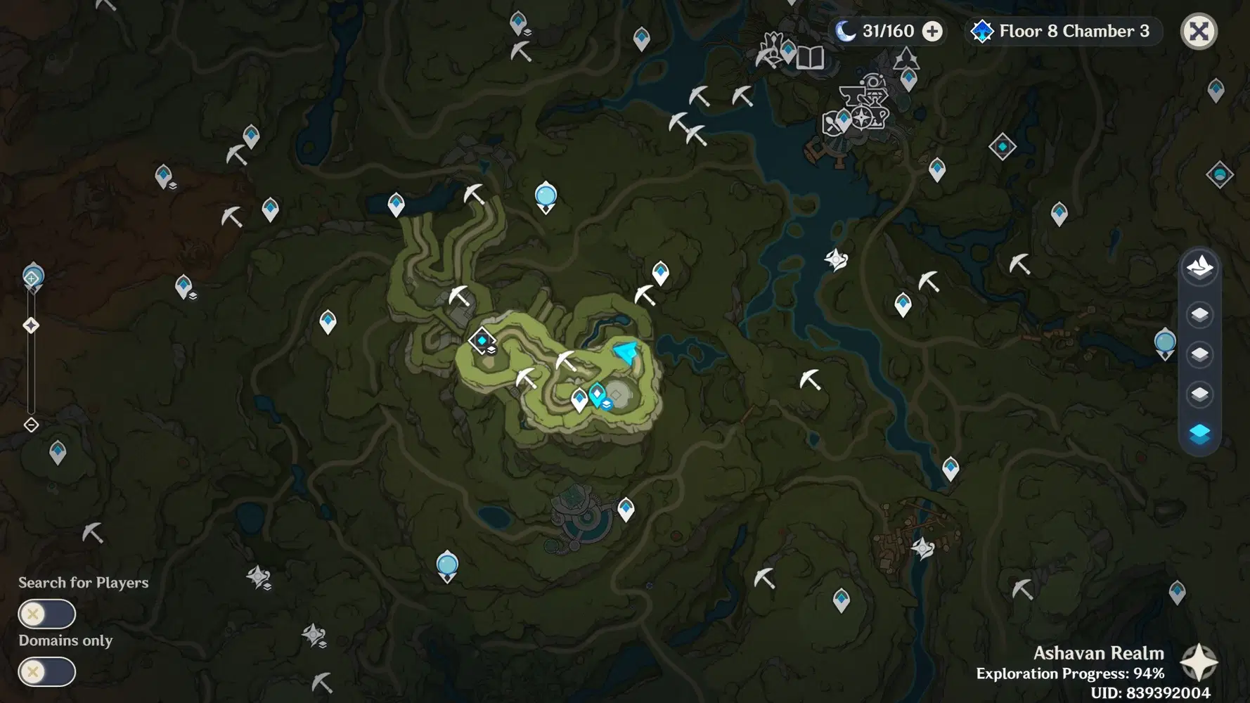 How do I lower the water level in the deepest cave of Ashavan Realm ...