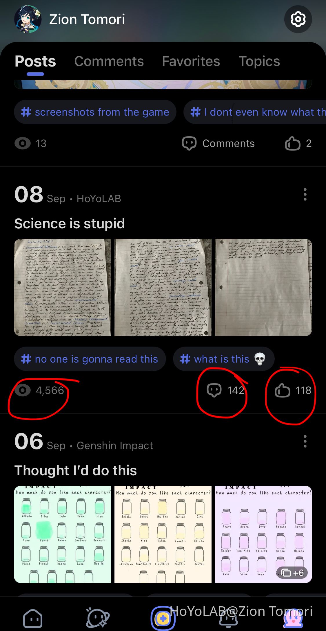 Every science related post get so popular | HoYoLAB