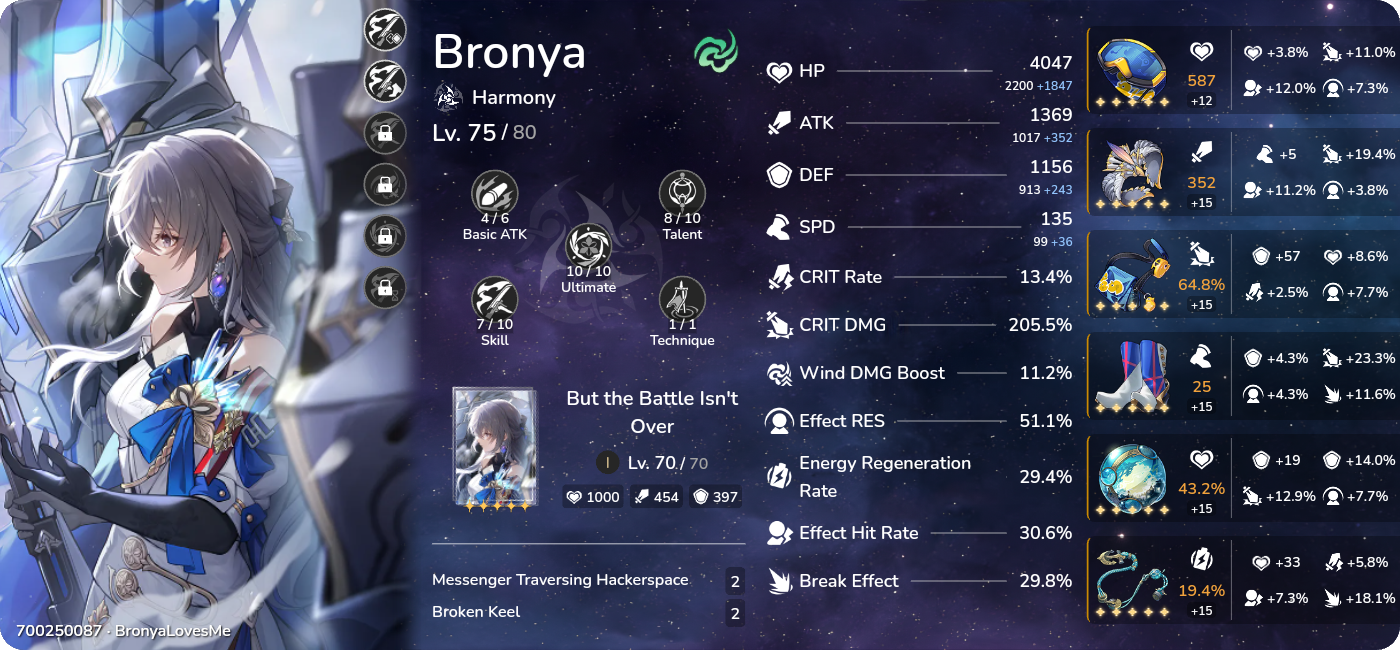 EU players Add me pls and use my E2 bronya 😊 Honkai: Star Rail | HoYoLAB