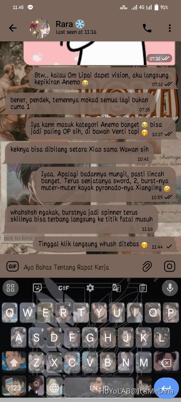 Hanya obrolan random antara dua fans Levi Ackerman | HoYoLAB