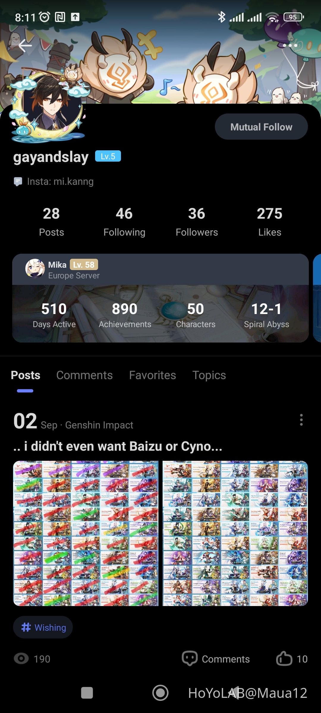 pls, go follow this person | HoYoLAB