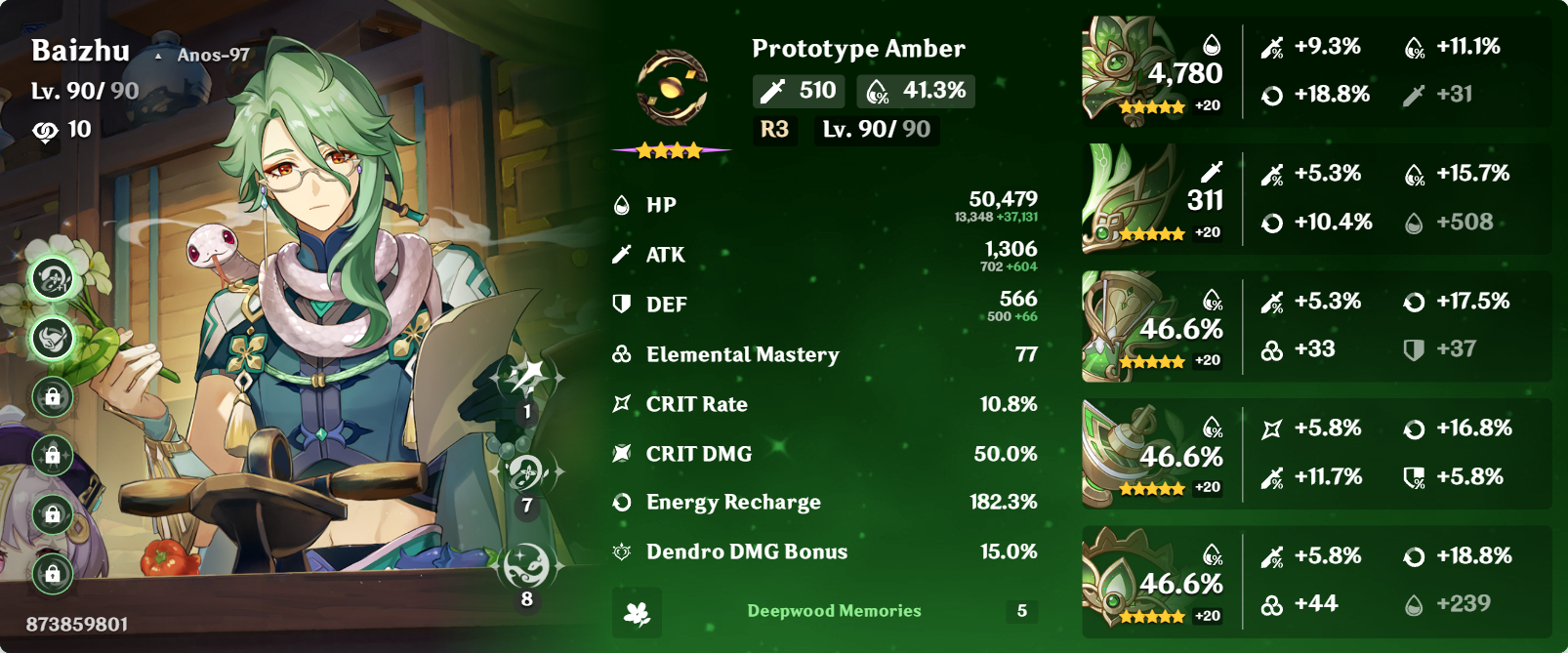 My Baizhu build Genshin Impact | HoYoLAB