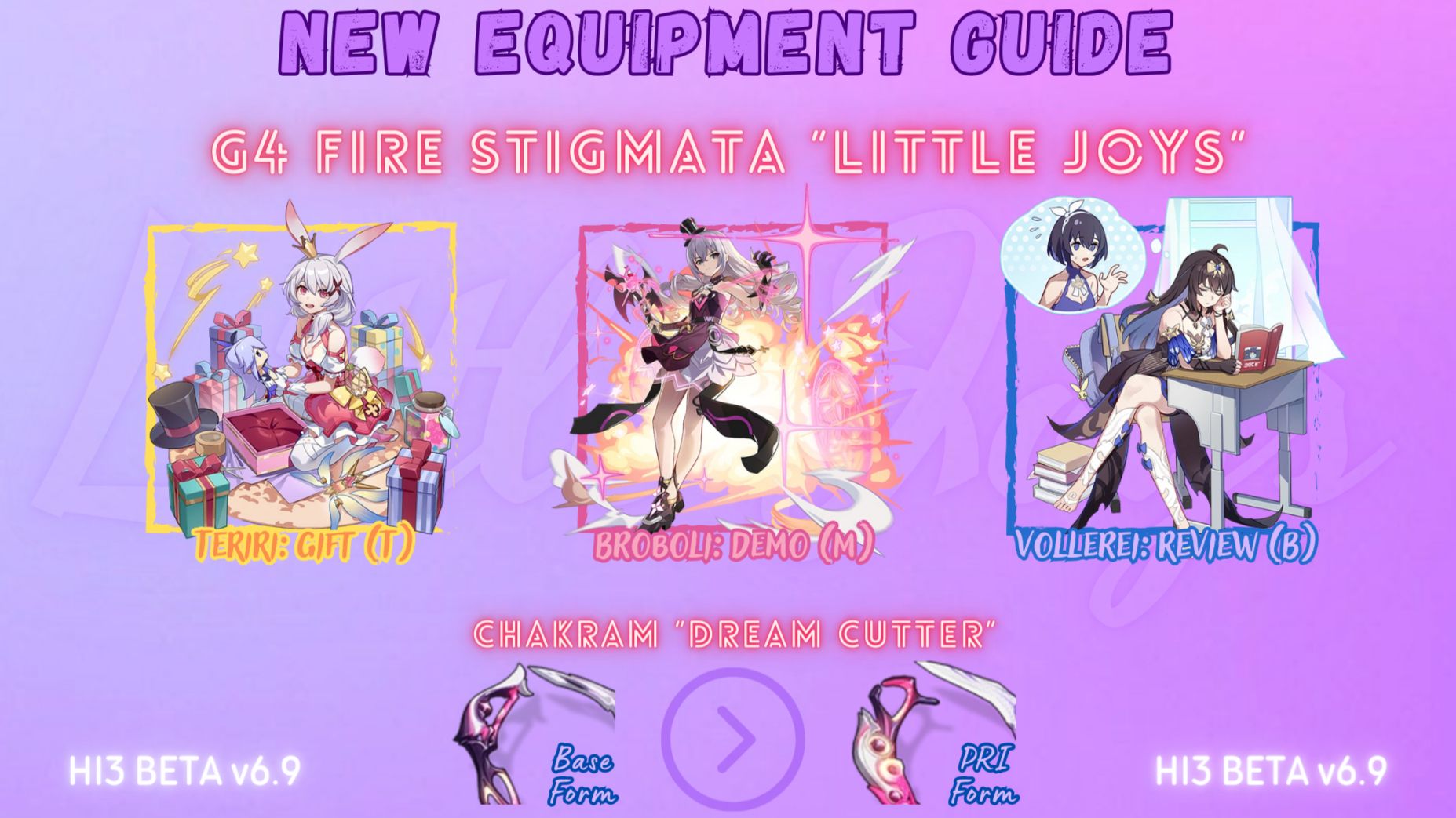 [HI3 BETA v6.9] New Equipment Guide: "Little Joys" and "Dream Cutter" Honkai Impact 3rd | HoYoLAB