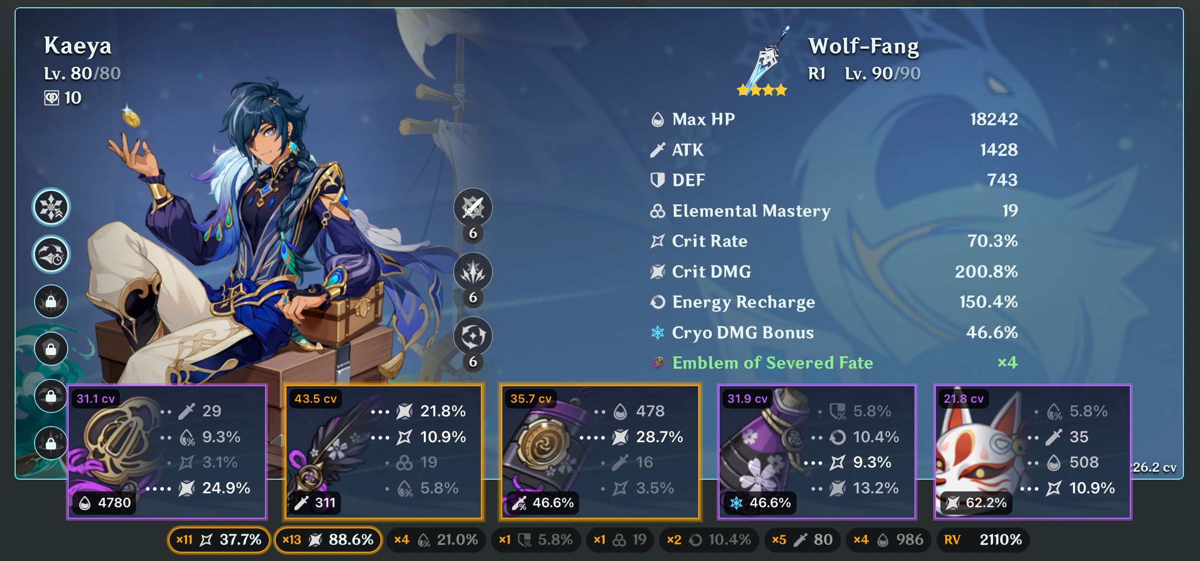 Rate my Kaeya build? Genshin Impact | HoYoLAB