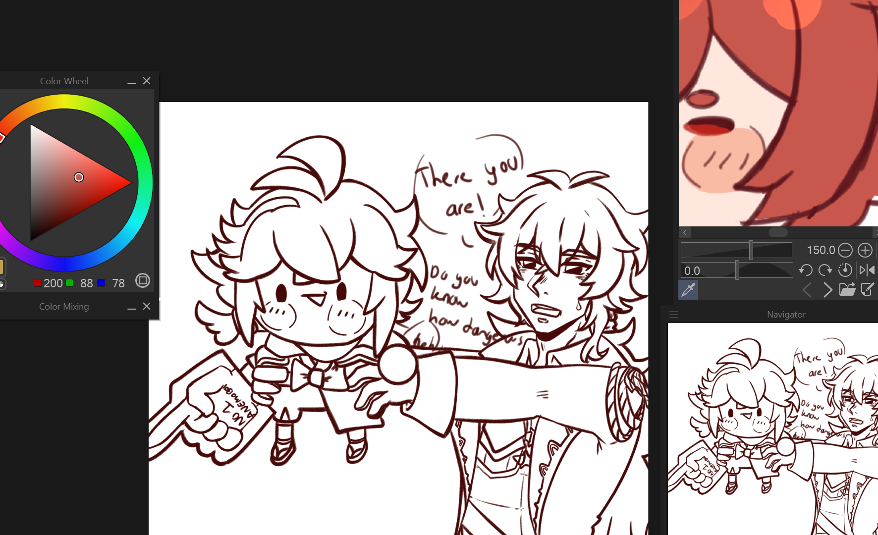 work in progress of Diluc and chibi Kazuha! Genshin Impact | HoYoLAB