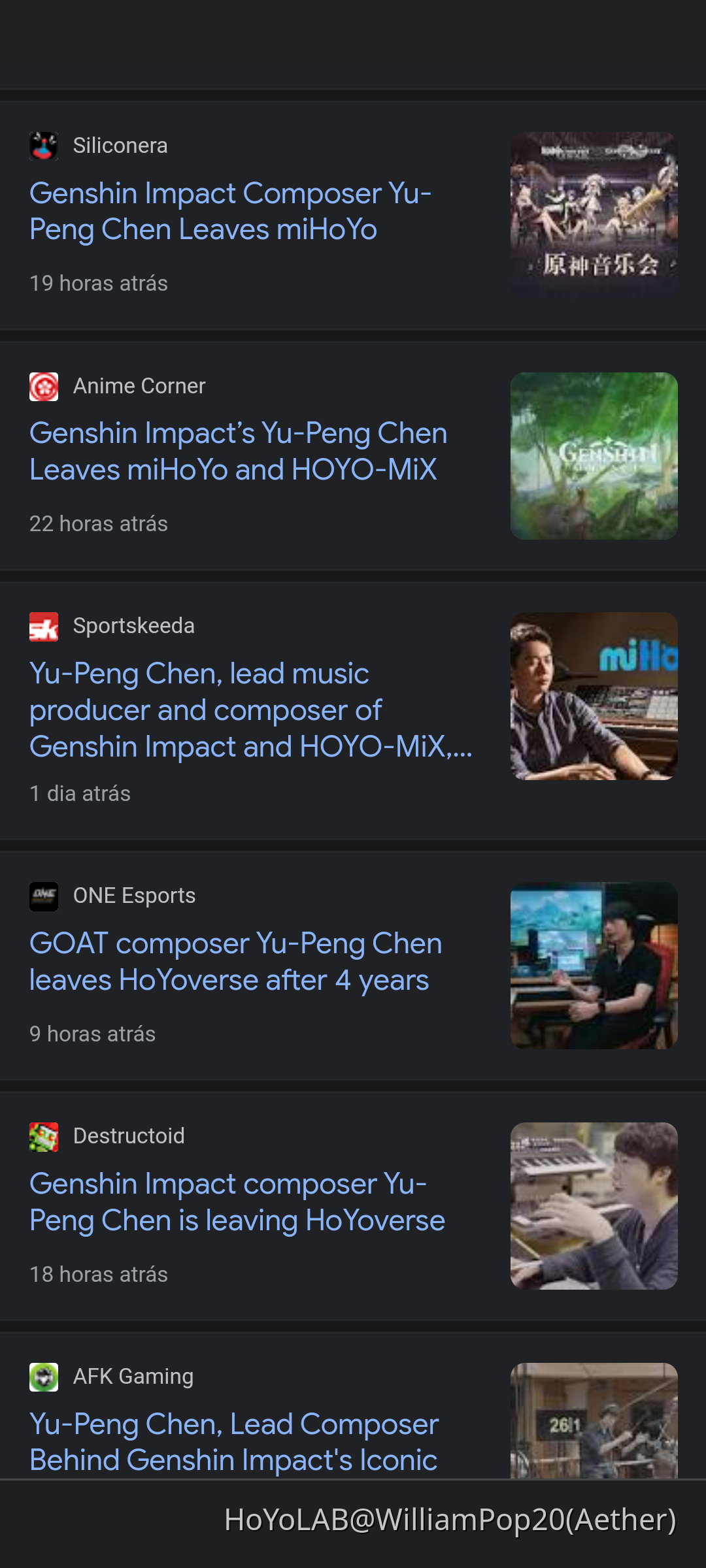 Yu-Peng Chen deixa Mihoyo e Hoyo-Mix 😭😭😭😭😭 Genshin Impact | HoYoLAB