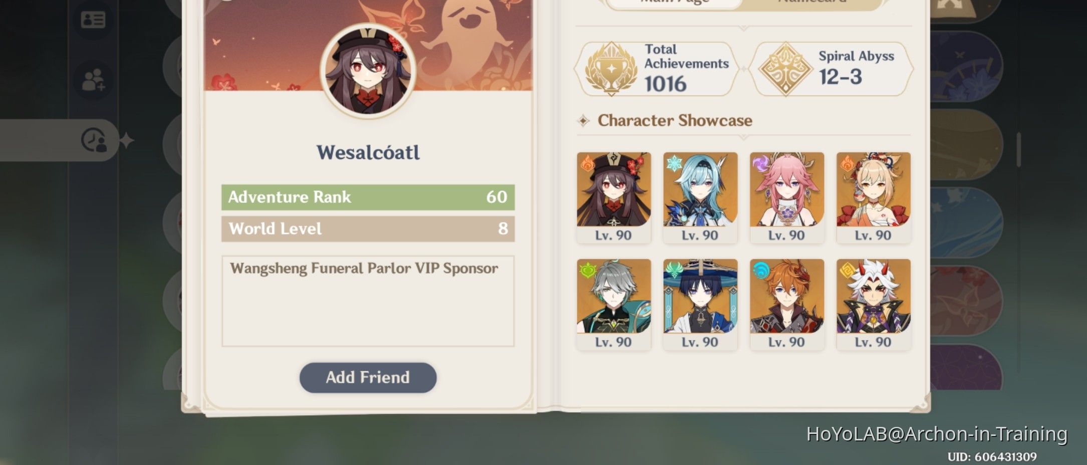 Player signatures that match the profile pic. Genshin Impact | HoYoLAB