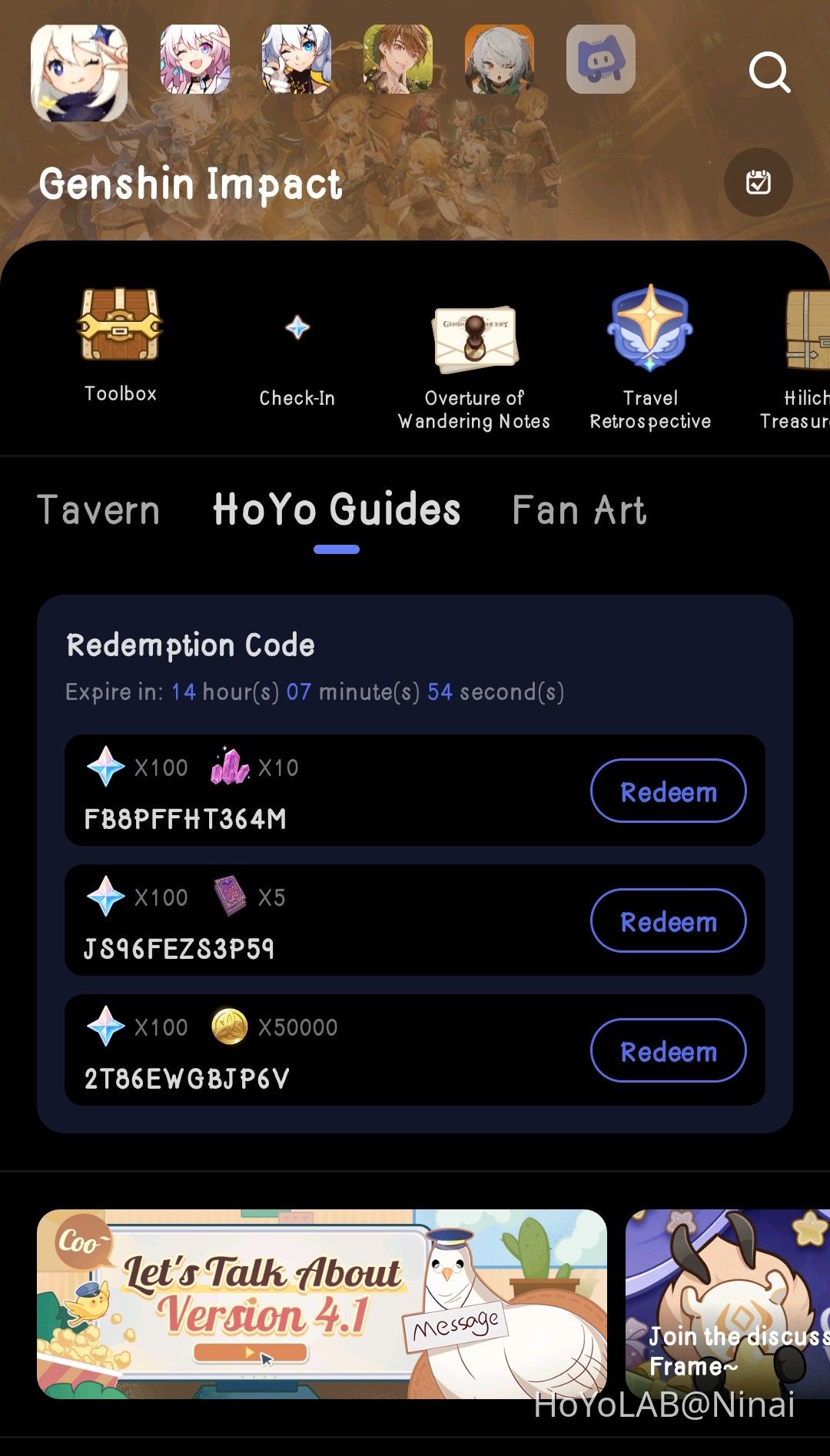 Hoyo Guide's Redemption Code one click Genshin Impact | HoYoLAB