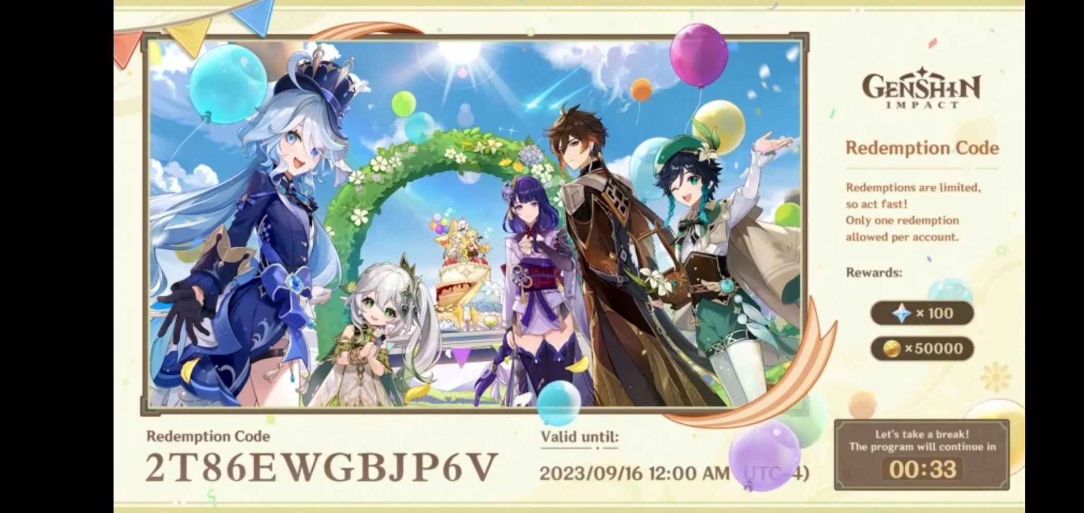 {V. 4.1 Livestream} ~ Redemption Link Codes, Banners, Quests & More ...