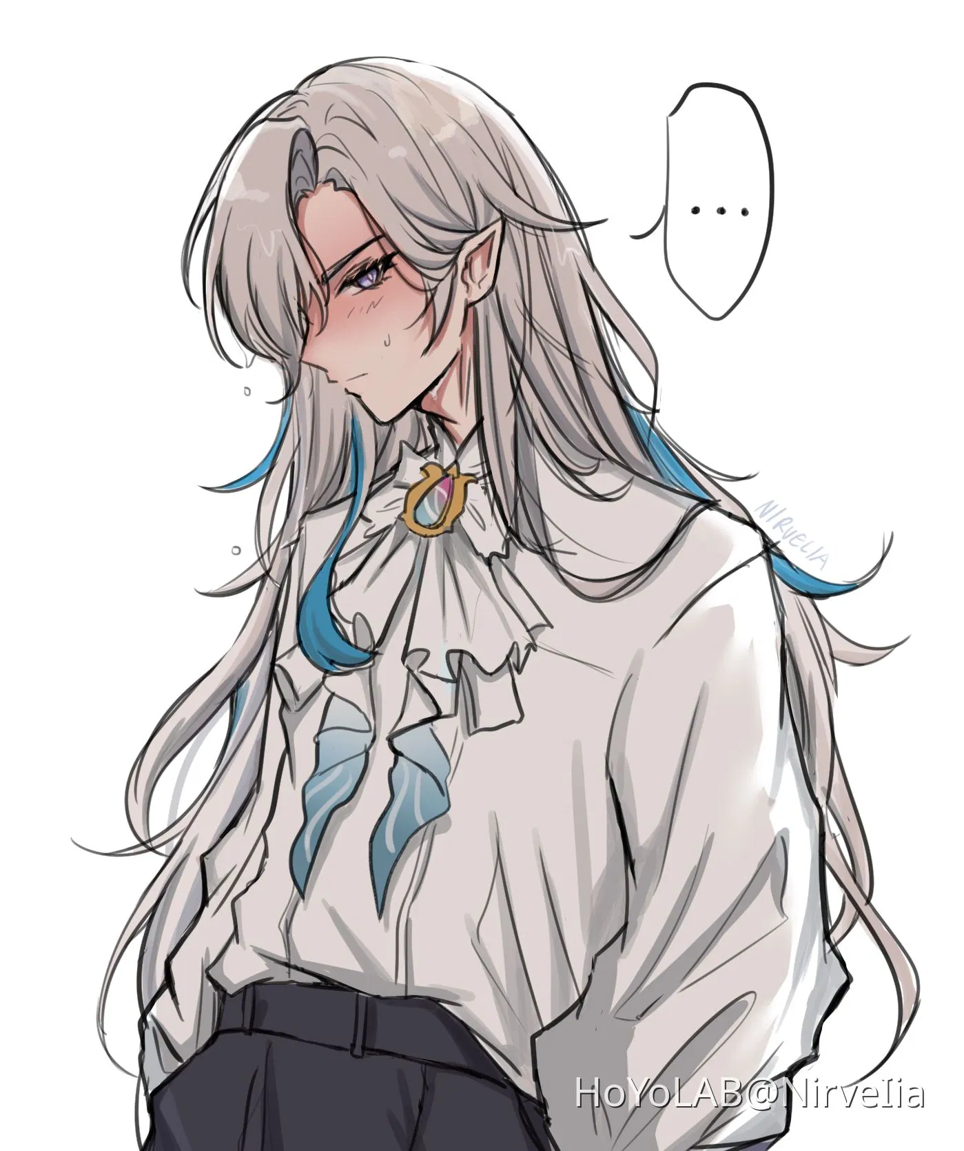 Neuvillette with hair down Genshin Impact | HoYoLAB