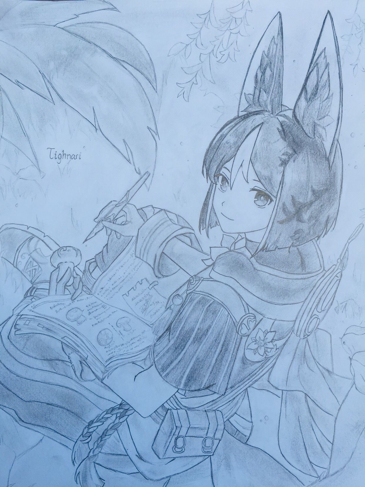 Drawing Genshin official art on paper Genshin Impact | HoYoLAB