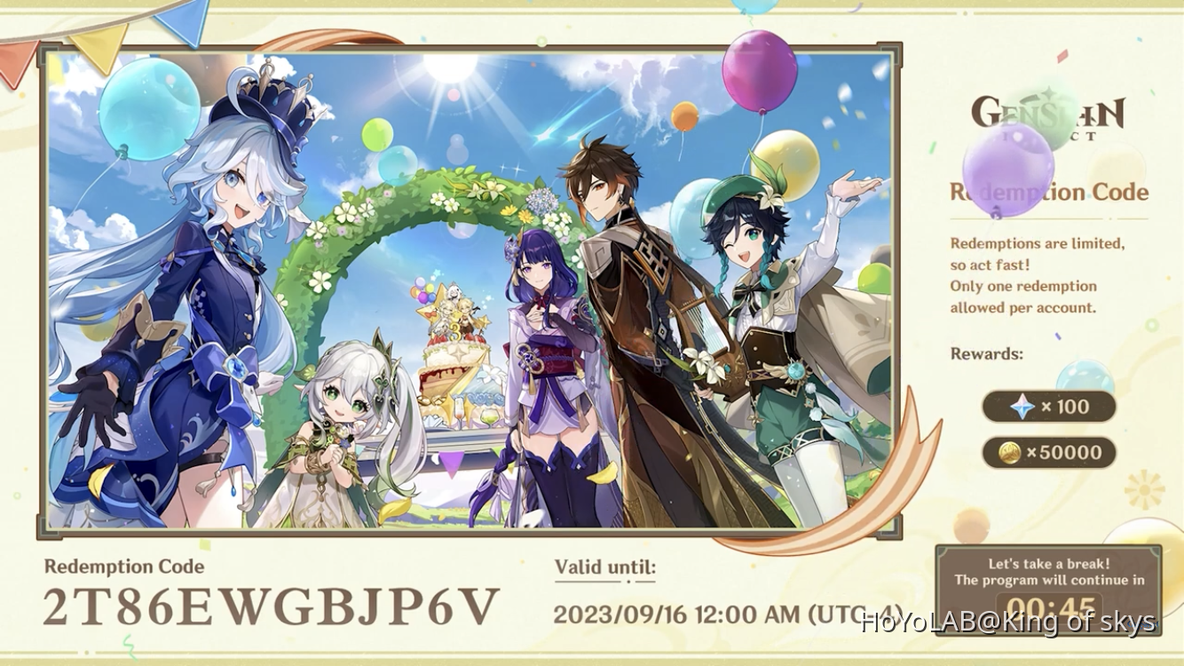 Genshin Impact 4.1 Livestream Codes Genshin Impact | HoYoLAB