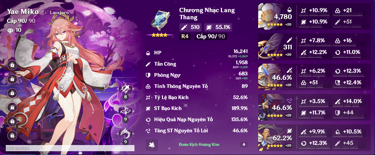 Miko build lạ ST bạo = 3 x TL bạo, bộ tdv này mình thấy dmg cũng phê ...