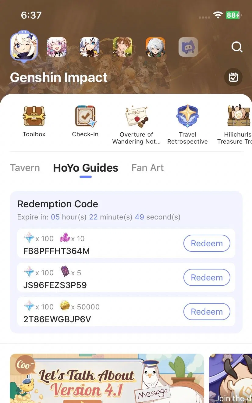 You can redeem codes in-app now!? Super Easy | HoYoLAB