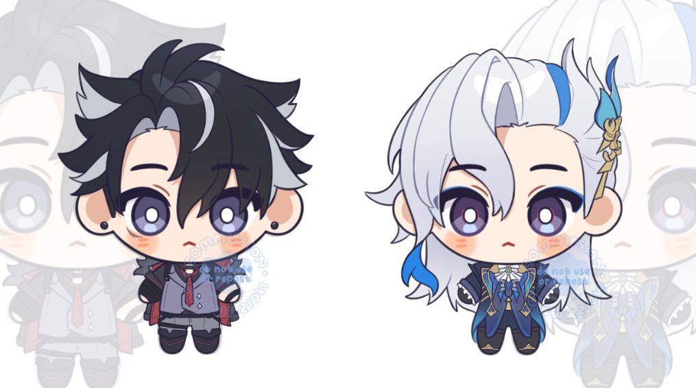 Wriothesley and Neuvillette Cheebs Genshin Impact | HoYoLAB