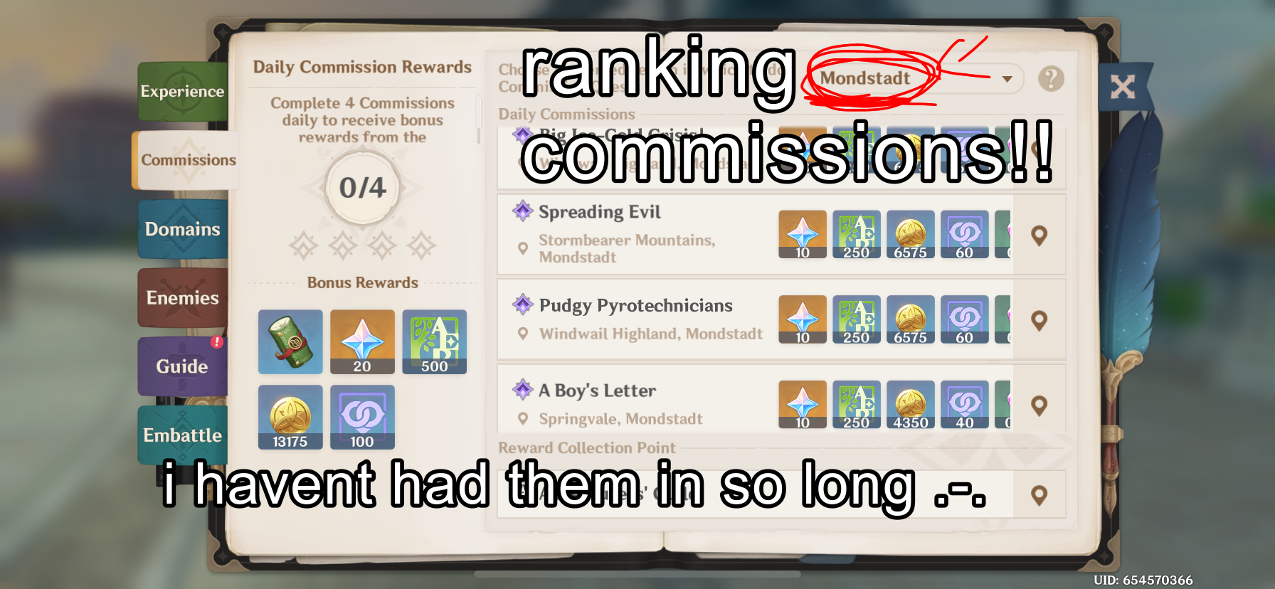 ranking mondstat commissions! Genshin Impact | HoYoLAB