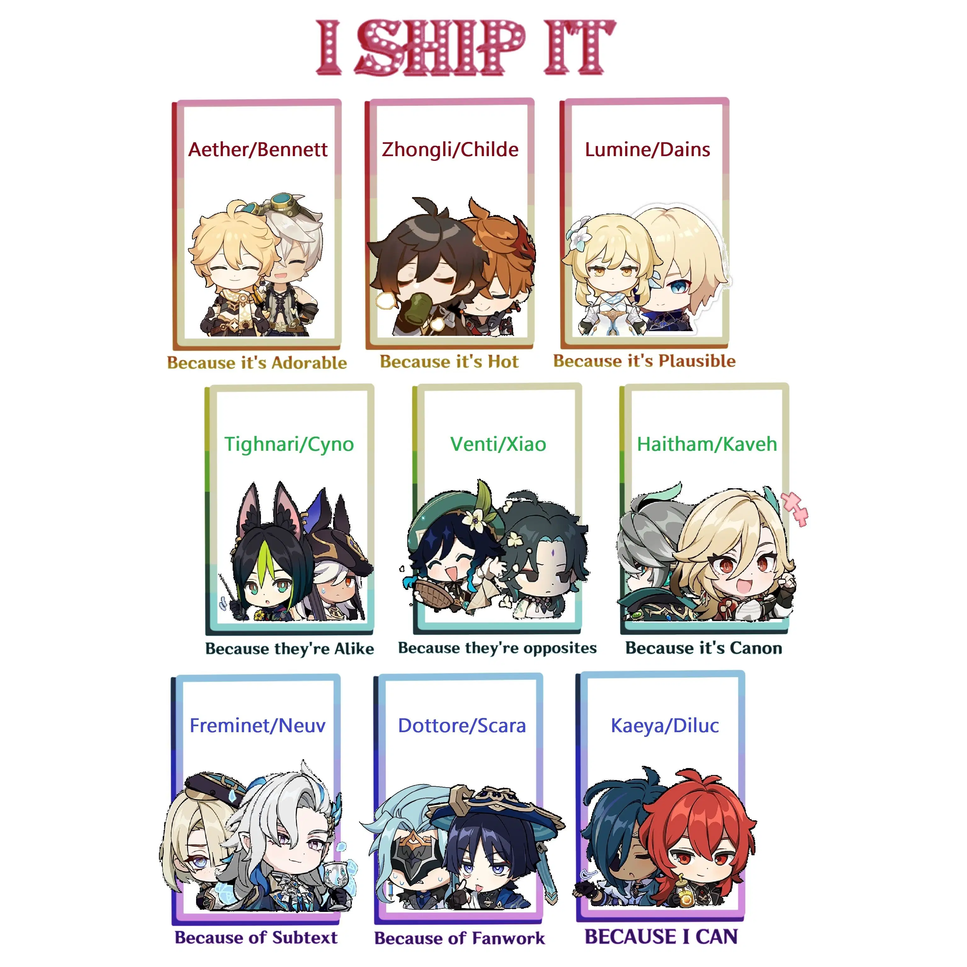 🌈 I SHIP IT 🌈 Genshin Impact | HoYoLAB