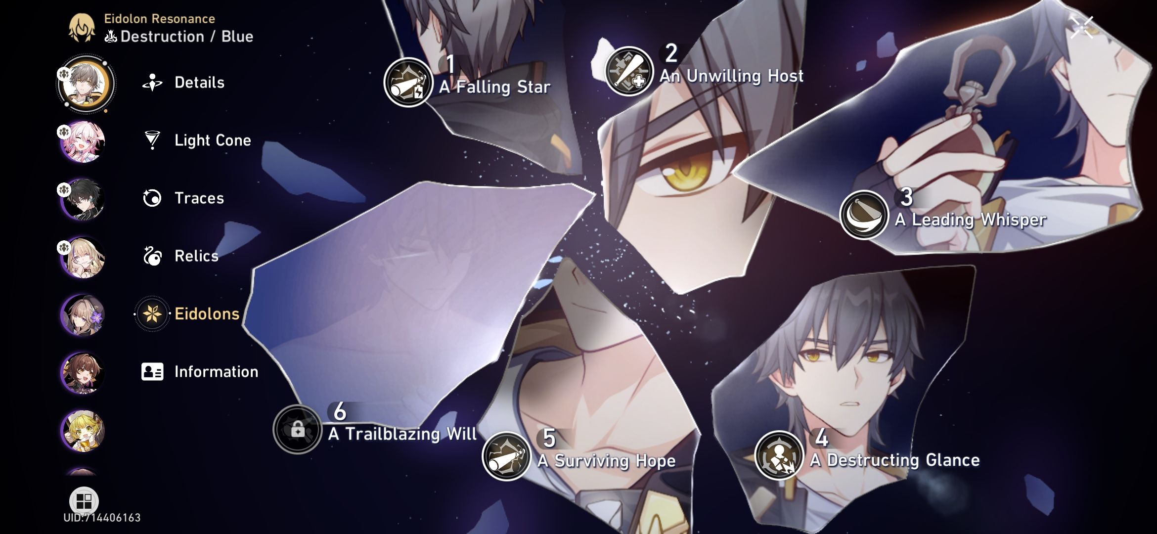 i just made Caelus get to e5... none of my other characters are even e2 ...