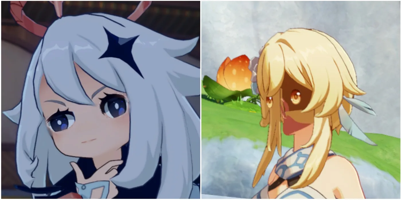 No face Lumine and cross-eyed Paimon Genshin Impact | HoYoLAB